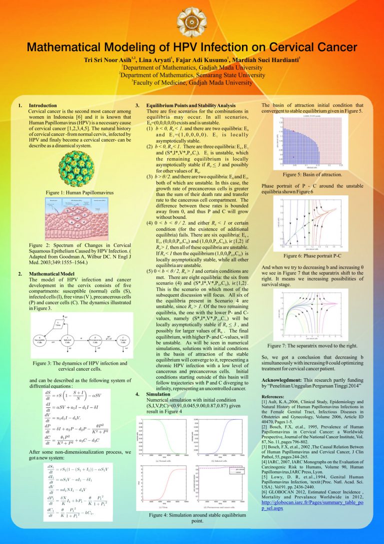 Mathematical Modeling of HPV Infection on Cervical Cancer – DP-Math UGM